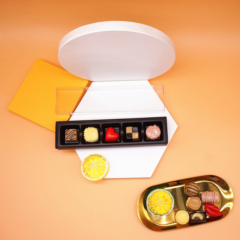 5PC Brown Chocoate Box With Transparent Lid-Chocolate Boxes-Cheap ...