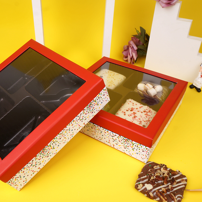 Red Pretzel Chocolate Box With Window-Chocolate Boxes-Cheap Custom ...