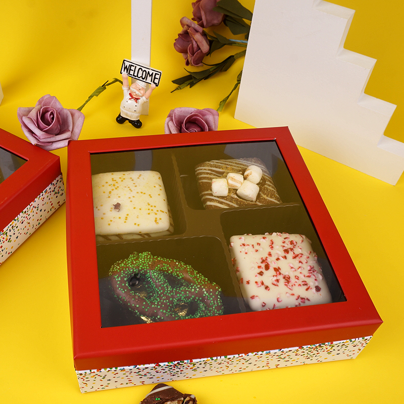 Red Pretzel Chocolate Box With Window-Chocolate Boxes-Cheap Custom ...
